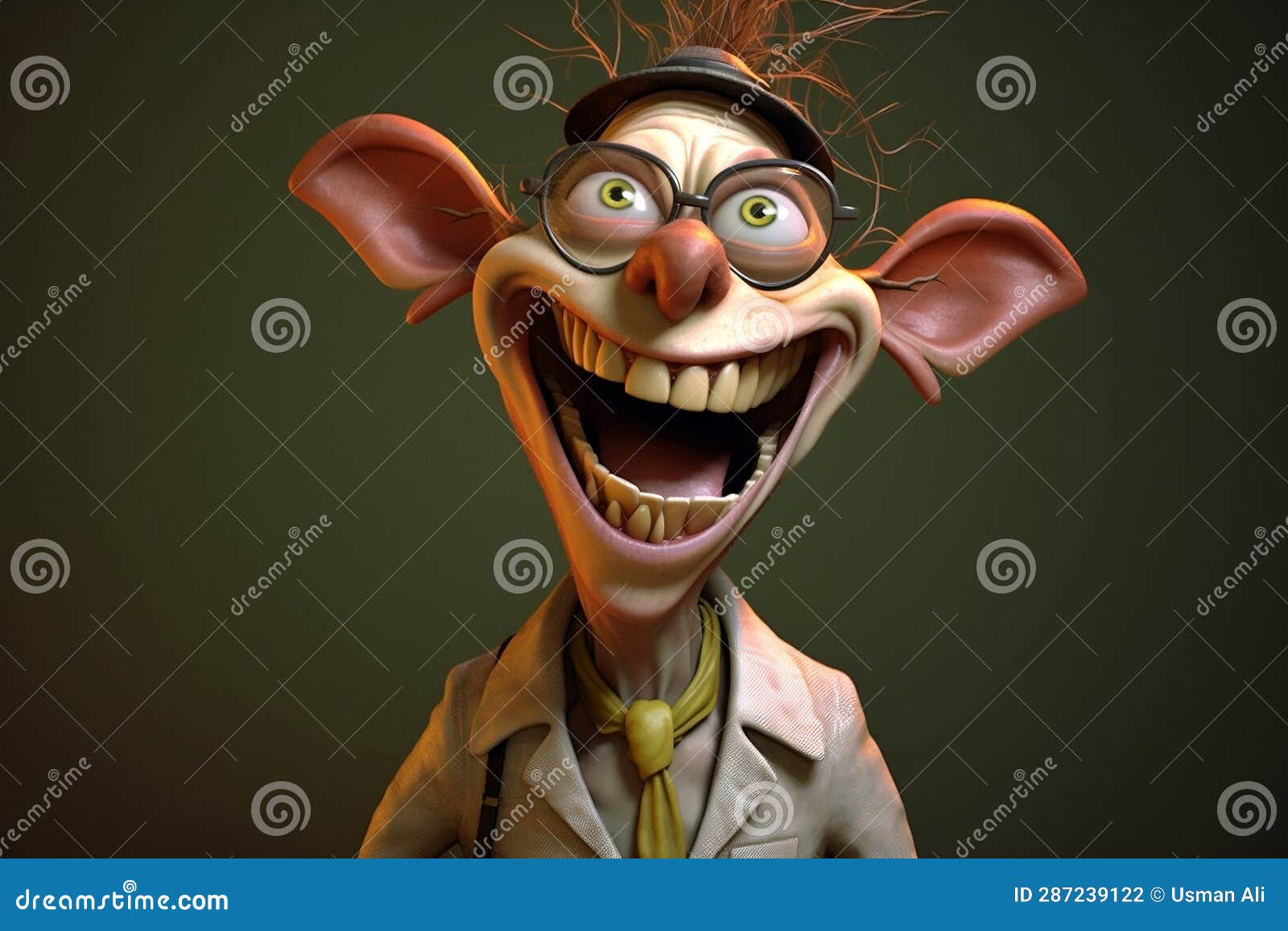 Mischievous Cartoon Character. AI Stock Illustration - Illustration of ...