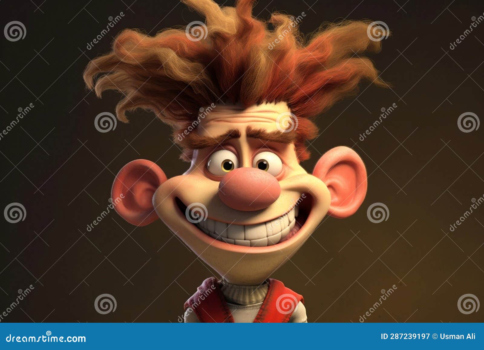 Mischievous Cartoon Character. AI Stock Illustration - Illustration of ...