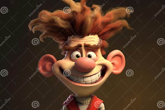 Mischievous Cartoon Character. AI Stock Illustration - Illustration of ...