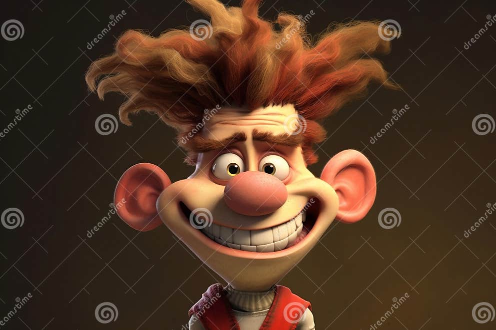 Mischievous Cartoon Character. AI Stock Illustration - Illustration of ...