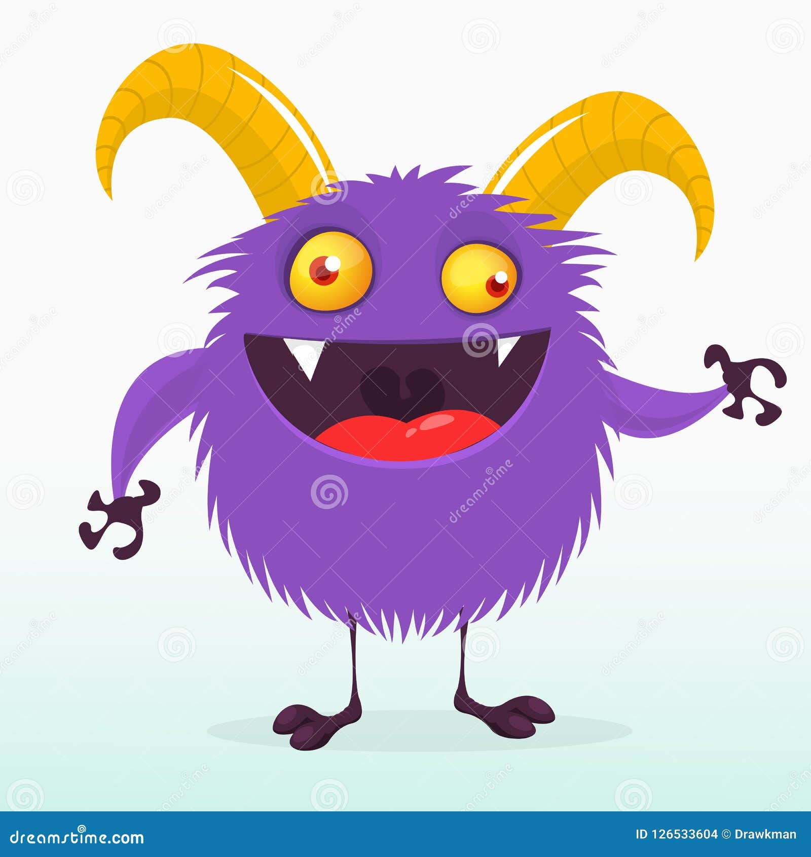 Funny Cartoon Monster Character. Vector Stock Illustration Stock ...