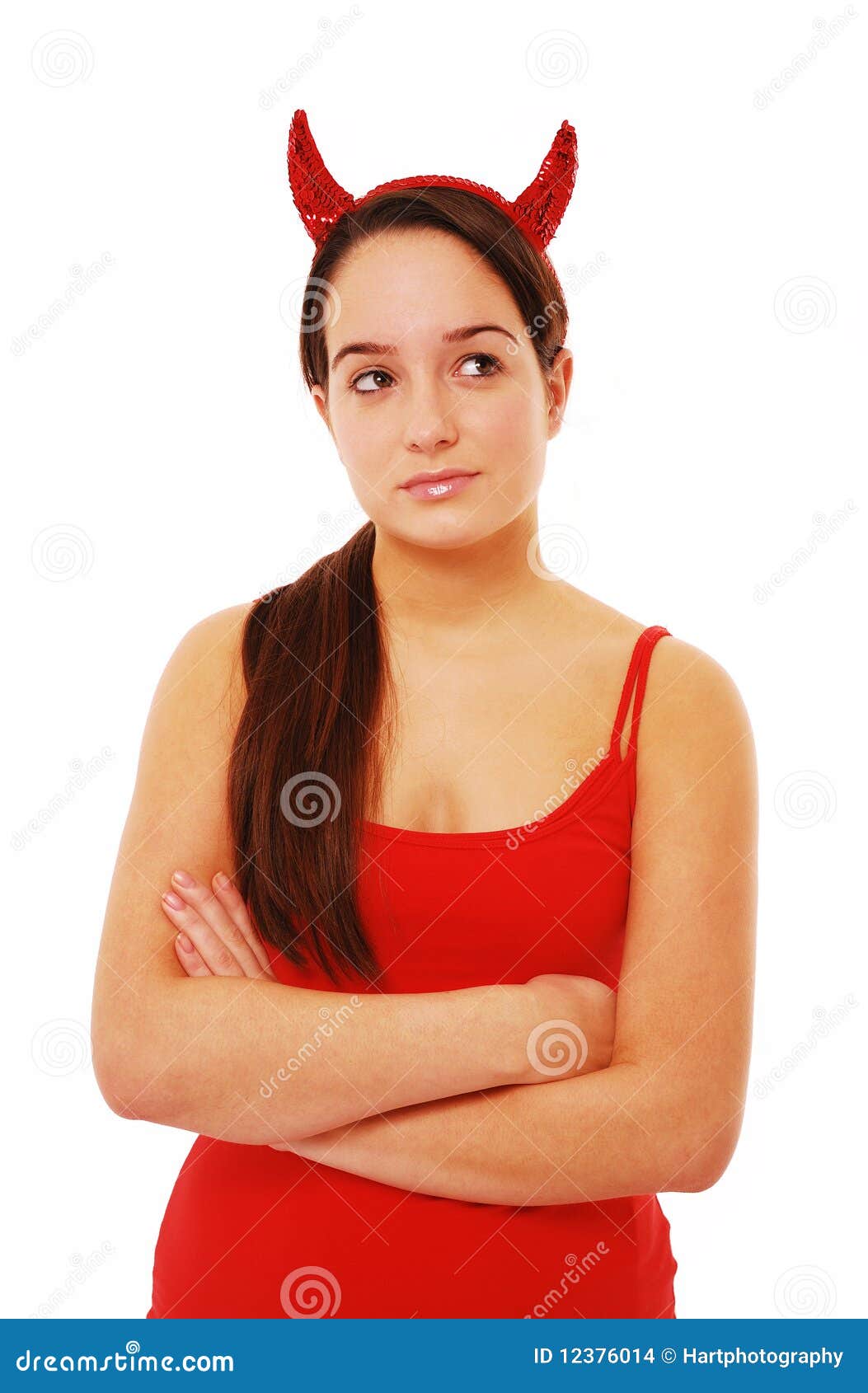 Mischievous devil stock photo. Image of thinking, thought - 12376014