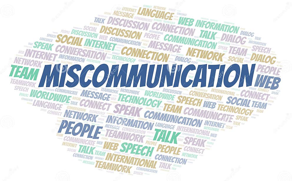 Miscommunication Word Cloud. Stock Illustration - Illustration of font ...