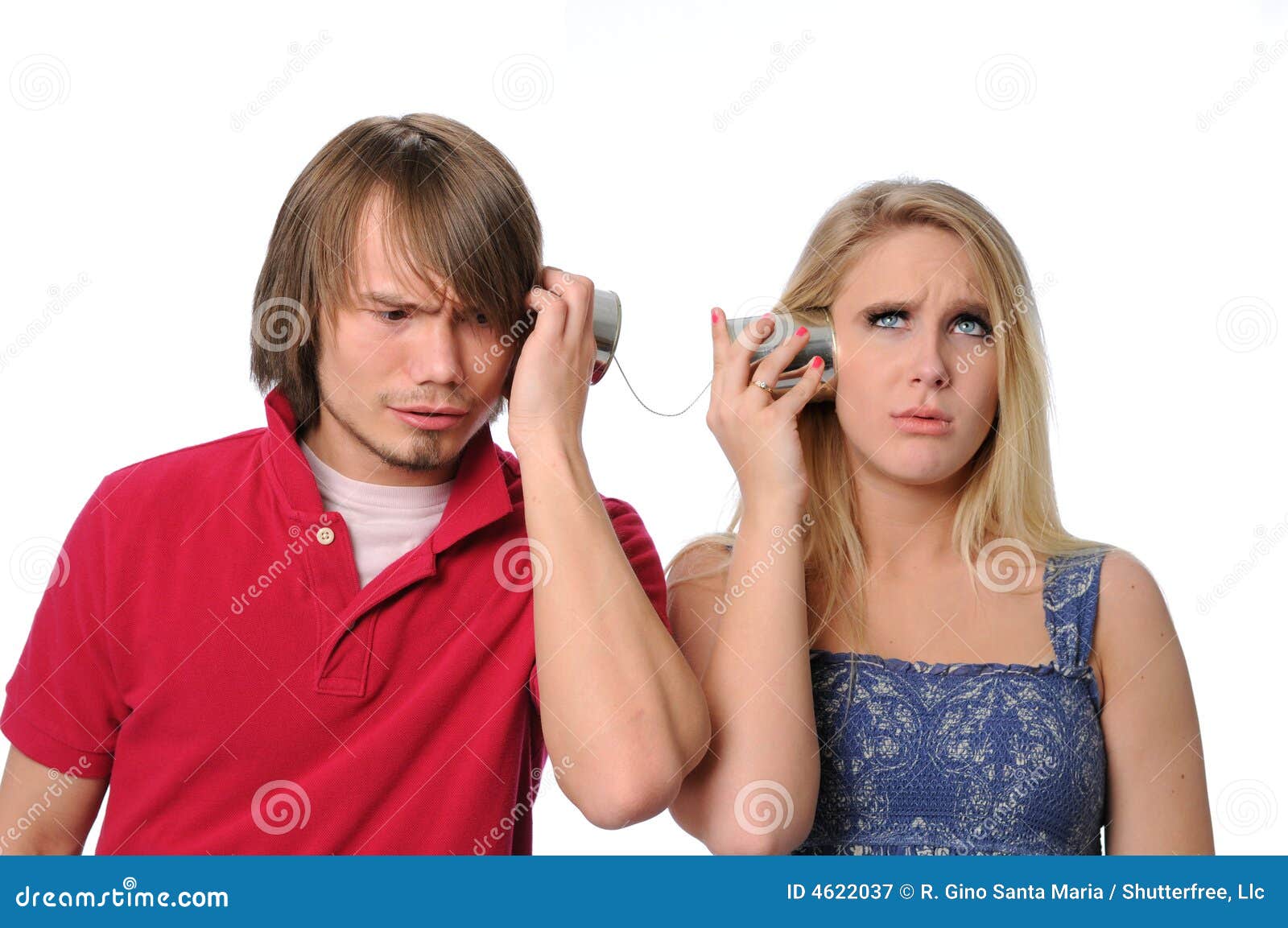 Miscommunication between Young Couple Stock Image - Image of white ...