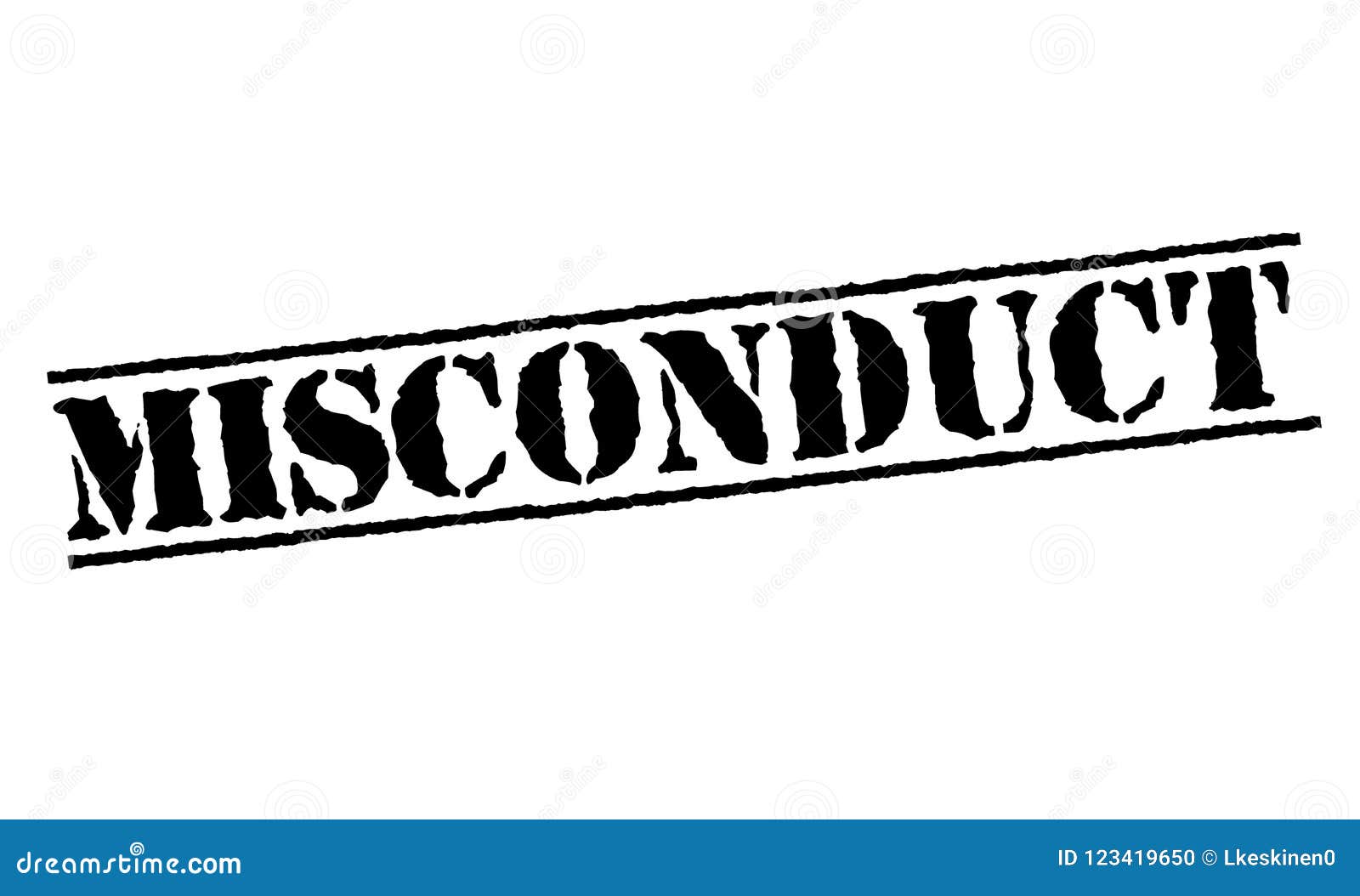 Misconduct Typographic Stamp Stock Vector - Illustration of charge ...