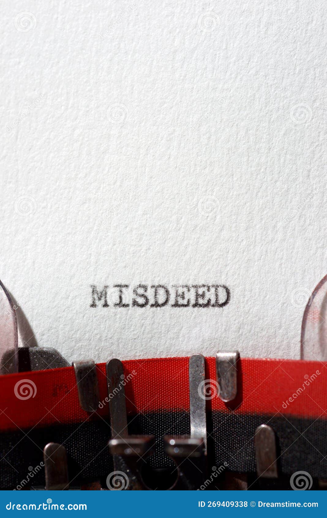 Misdeed concept view stock photo. Image of illegal, write - 269409338