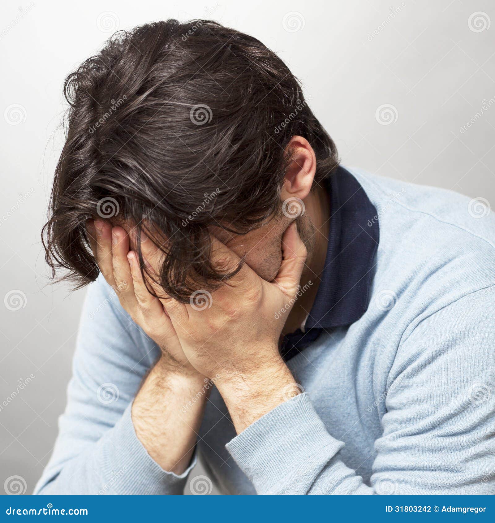 Miserable man stock photo. Image of people, headache - 31803242