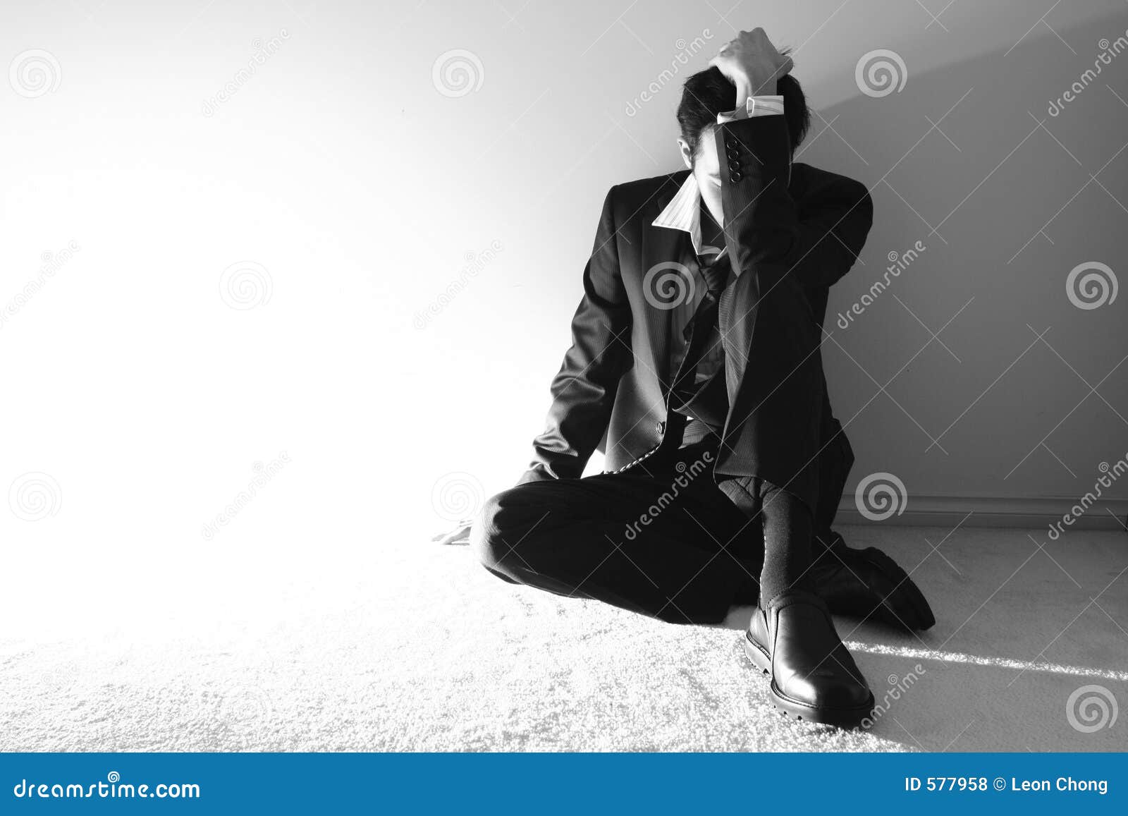 Misery stock photo. Image of upset, sorrow, despair, squatting - 577958