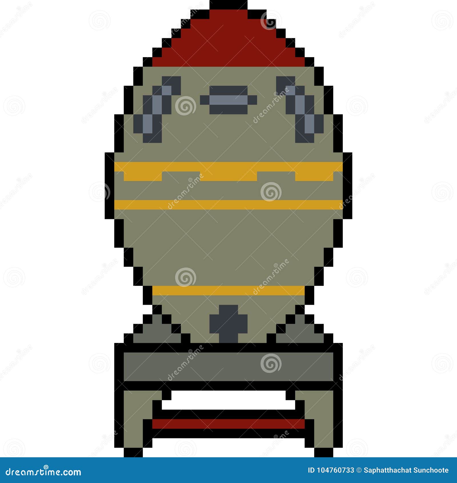 Misil Del Arma Nuclear Del Arte Del Pixel Del Vector Ilustración del ...
