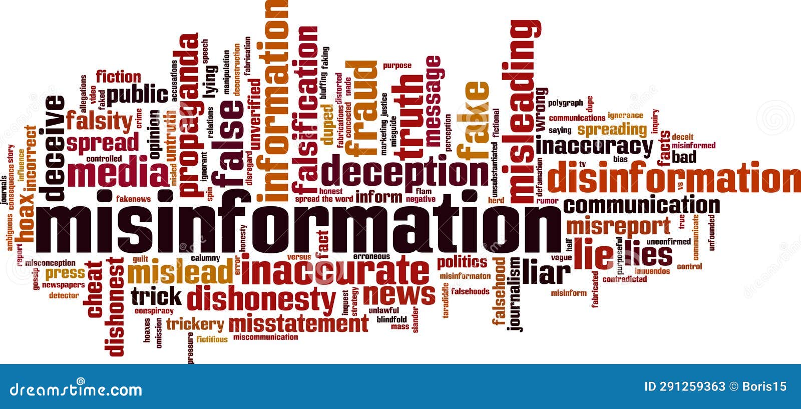 Misinformation word cloud stock vector. Illustration of fact - 291259363