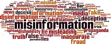 Misinformation word cloud stock vector. Illustration of misreport ...