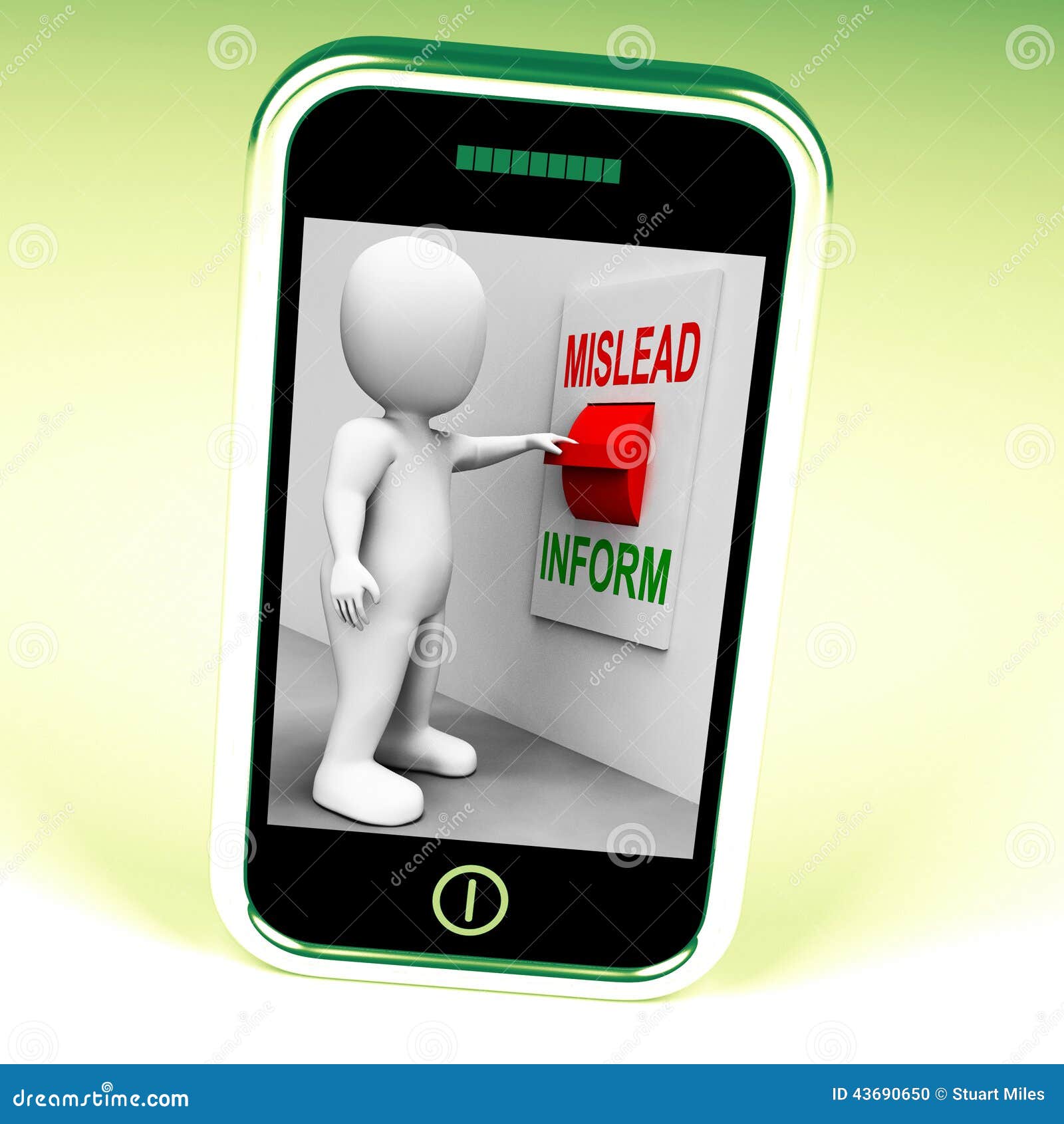 Mislead Inform Switch Shows Misleading or Informative Advice Stock ...