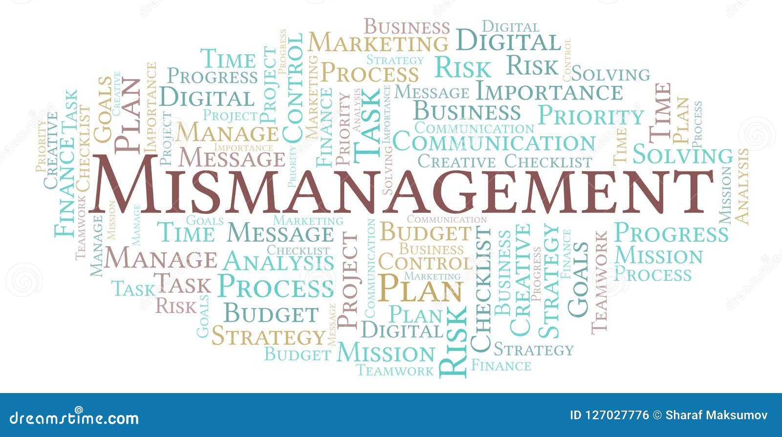 Mismanagement Word Cloud, Made with Text only. Stock Illustration ...