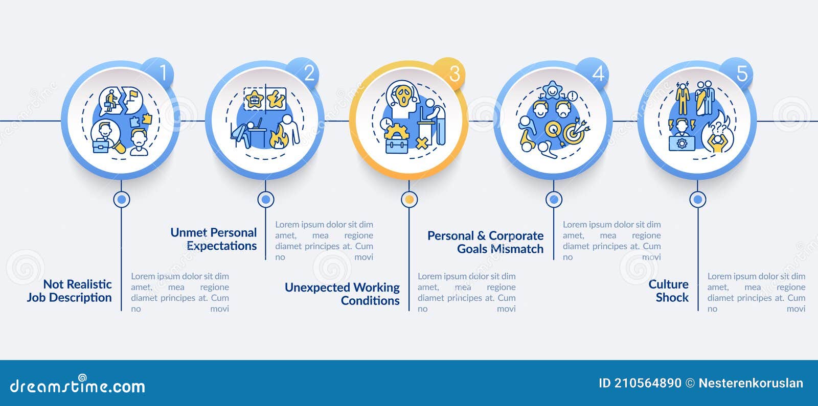 Mismatch Goal Vector Infographic Template Stock Vector - Illustration ...