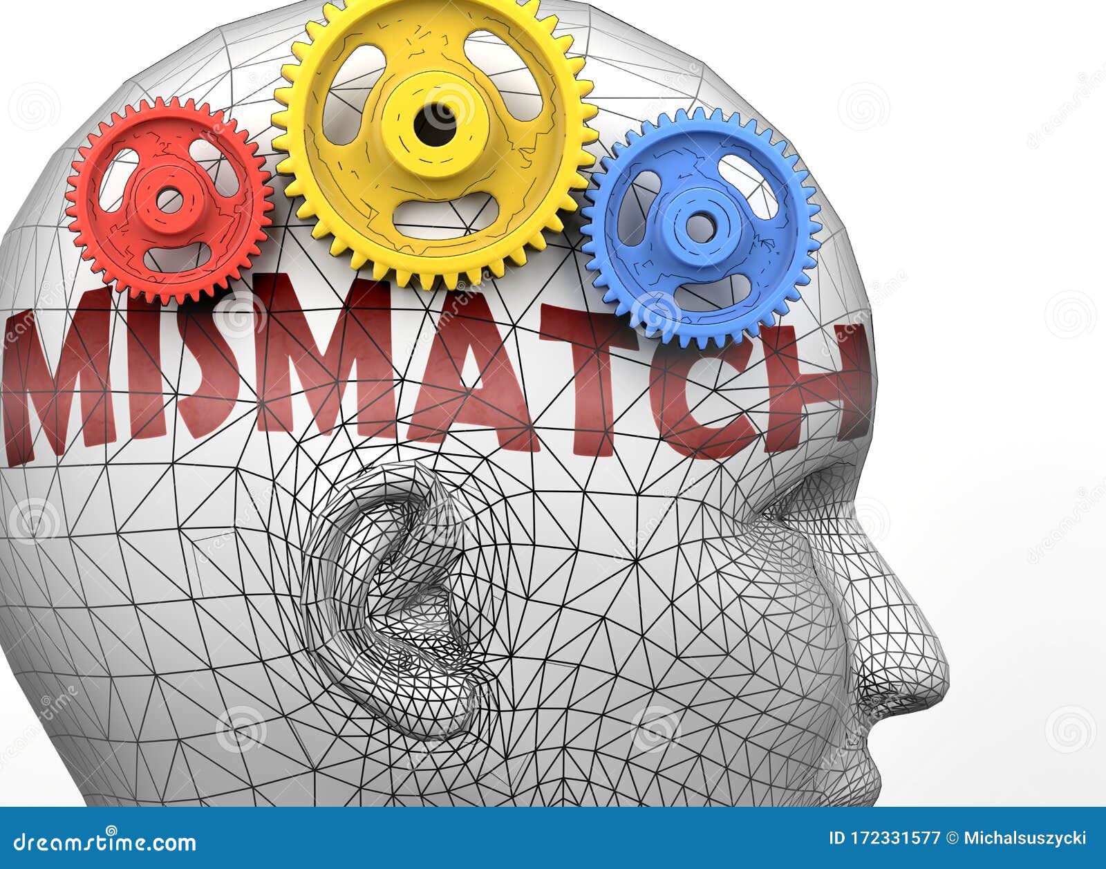 Mismatch and Human Mind - Pictured As Word Mismatch Inside a Head To ...