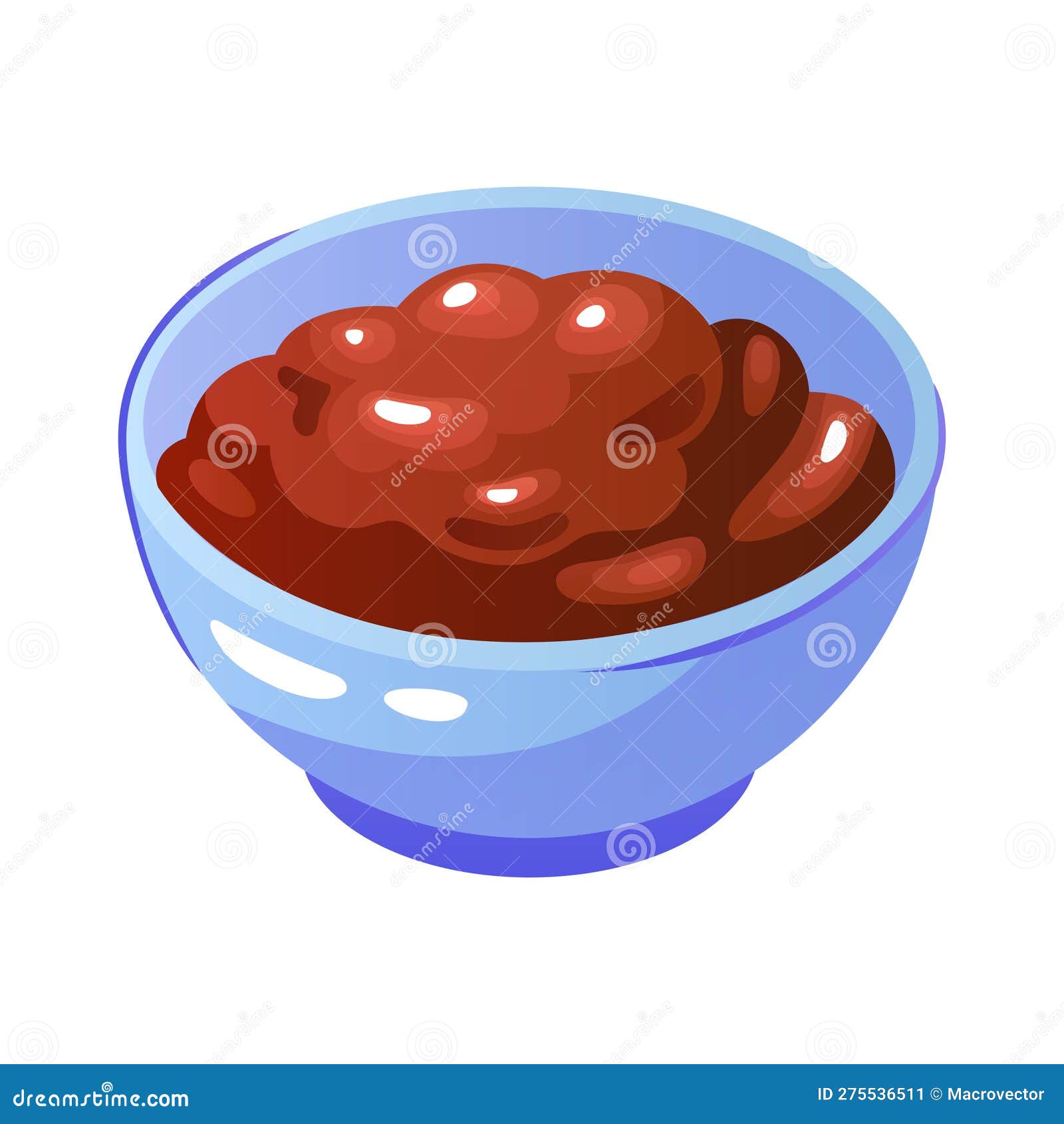 Miso Paste In Bowls Isolated On White Background Set. White Shiro Miso ...