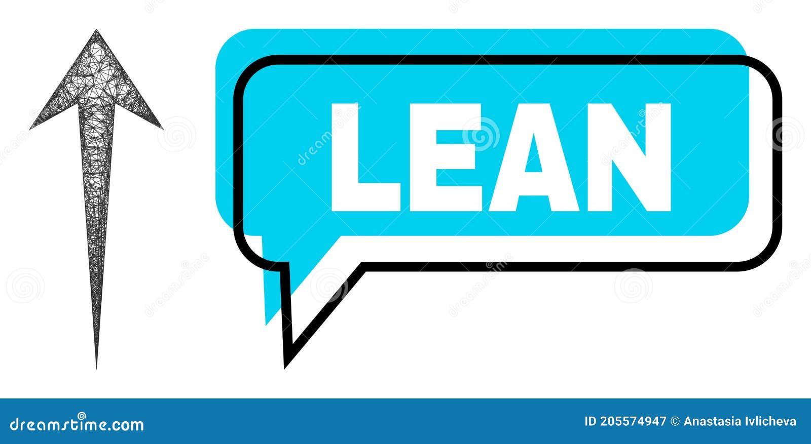 Misplaced Lean Conversation Frame and Net Arrow Up Icon Stock Vector ...