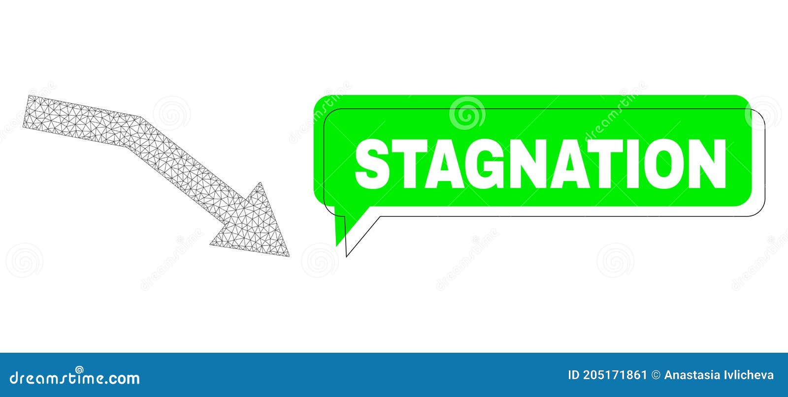 Misplaced Stagnation Green Text Frame and Mesh Wireframe Fail Trend ...