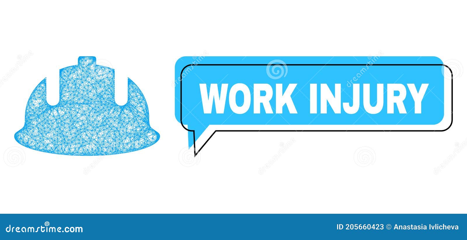 Misplaced Work Injury Conversation Bubble and Linear Construction ...