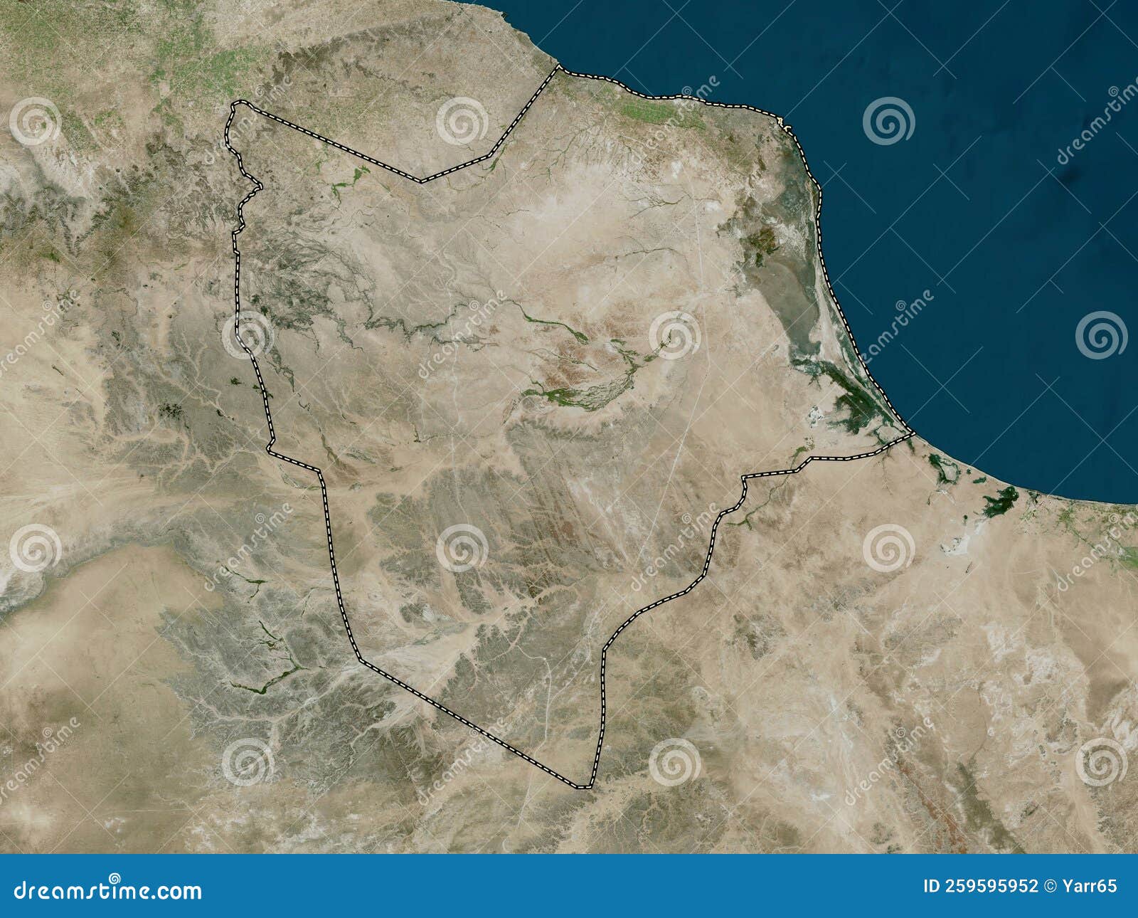 Misratah, Libya. High-res Satellite. No Legend Stock Illustration ...