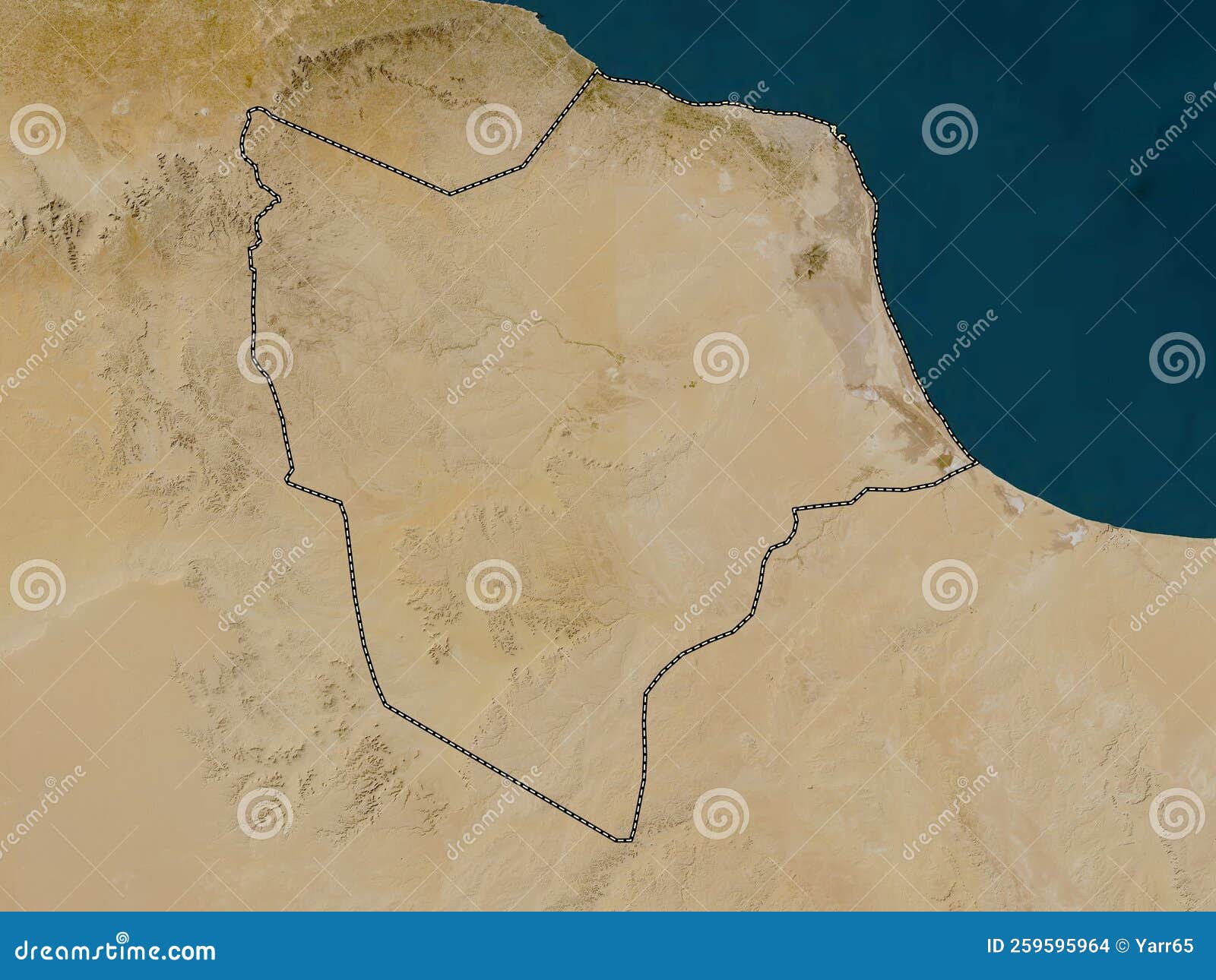 Misratah, Libya. Low-res Satellite. No Legend Stock Illustration ...