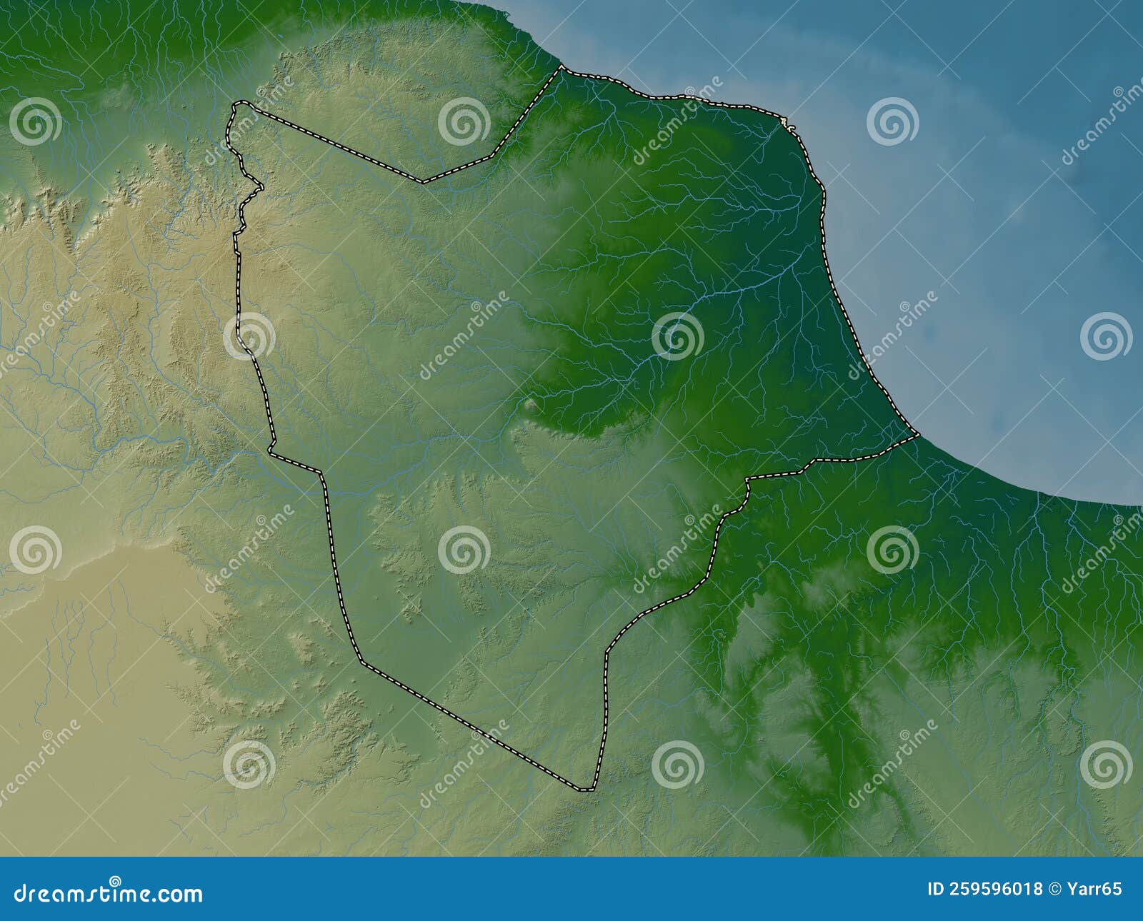 Misratah, Libya. Physical. No Legend Stock Illustration - Illustration ...