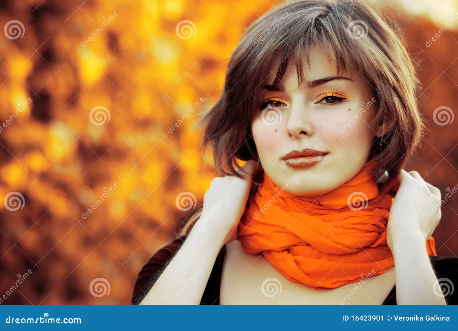 Miss autumn stock image. Image of glamour, female, fall - 16423901