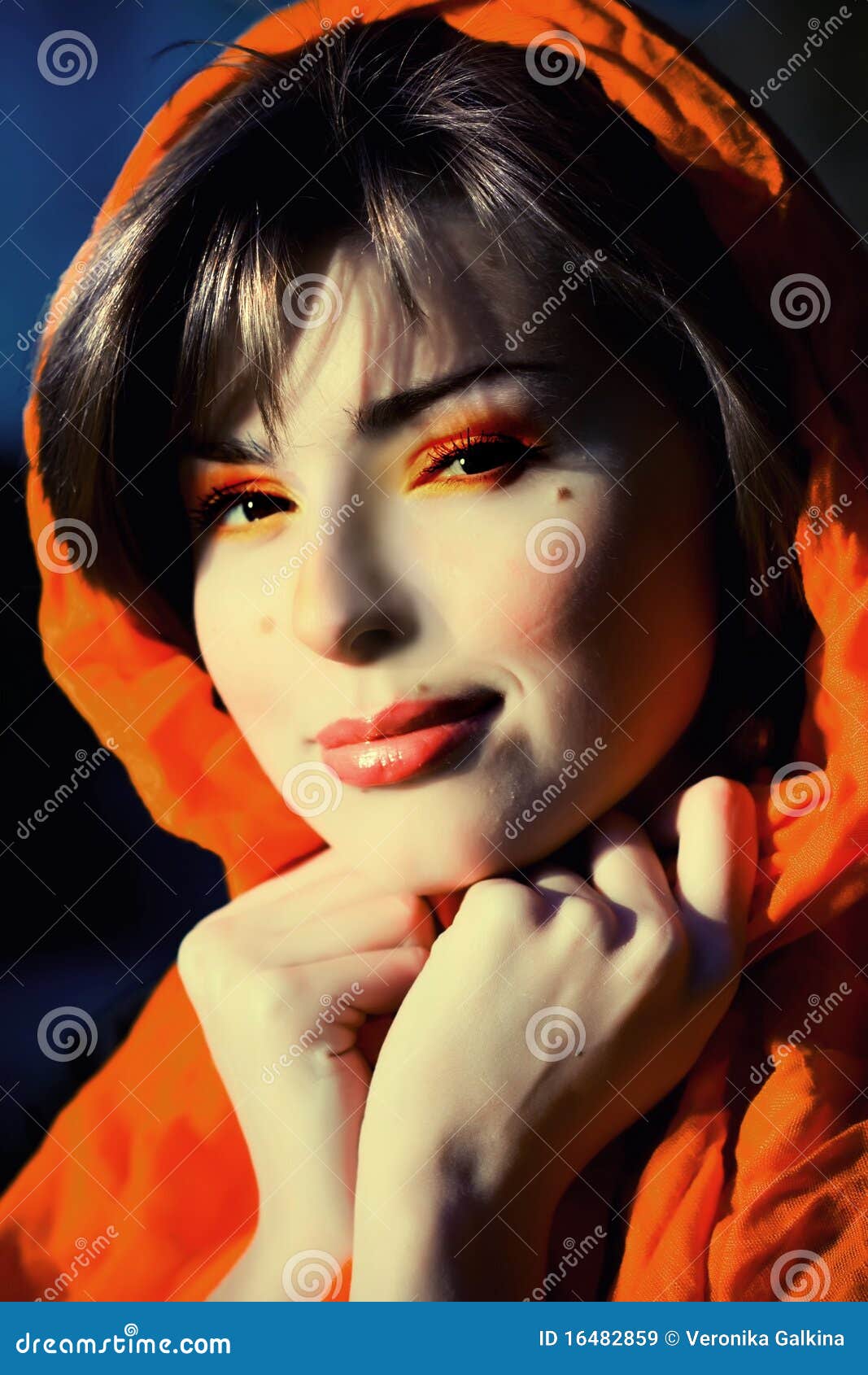 Miss autumn stock image. Image of european, makeup, expression - 16482859