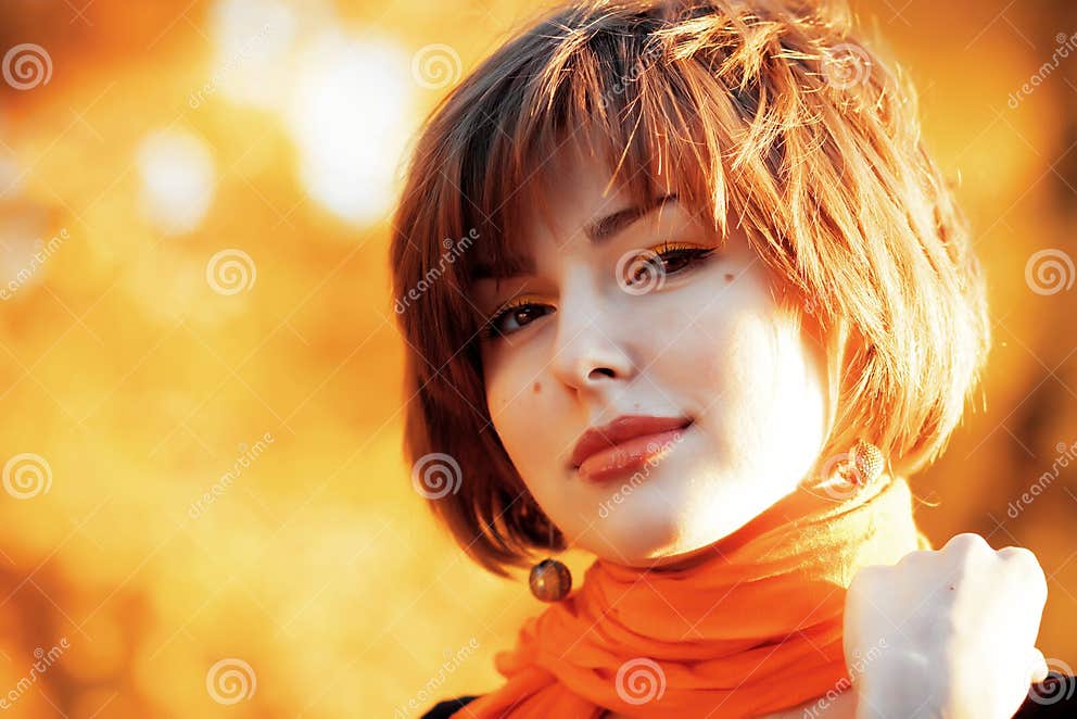 Miss autumn stock image. Image of lovely, copyspace, glamor - 16482875