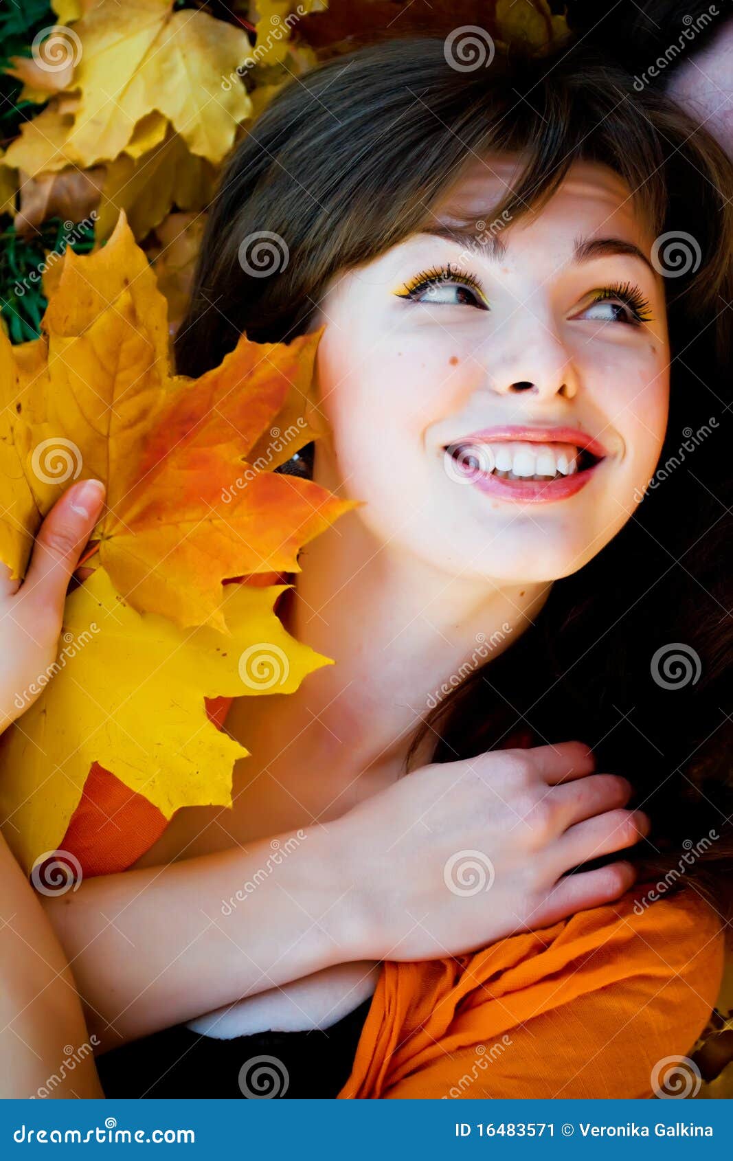 Miss autumn stock image. Image of close, expression, casual - 16483571