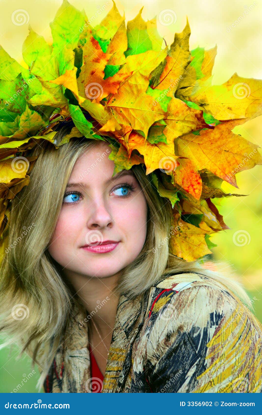 Miss Autumn stock photo. Image of horizontal, happy, closeup - 3356902