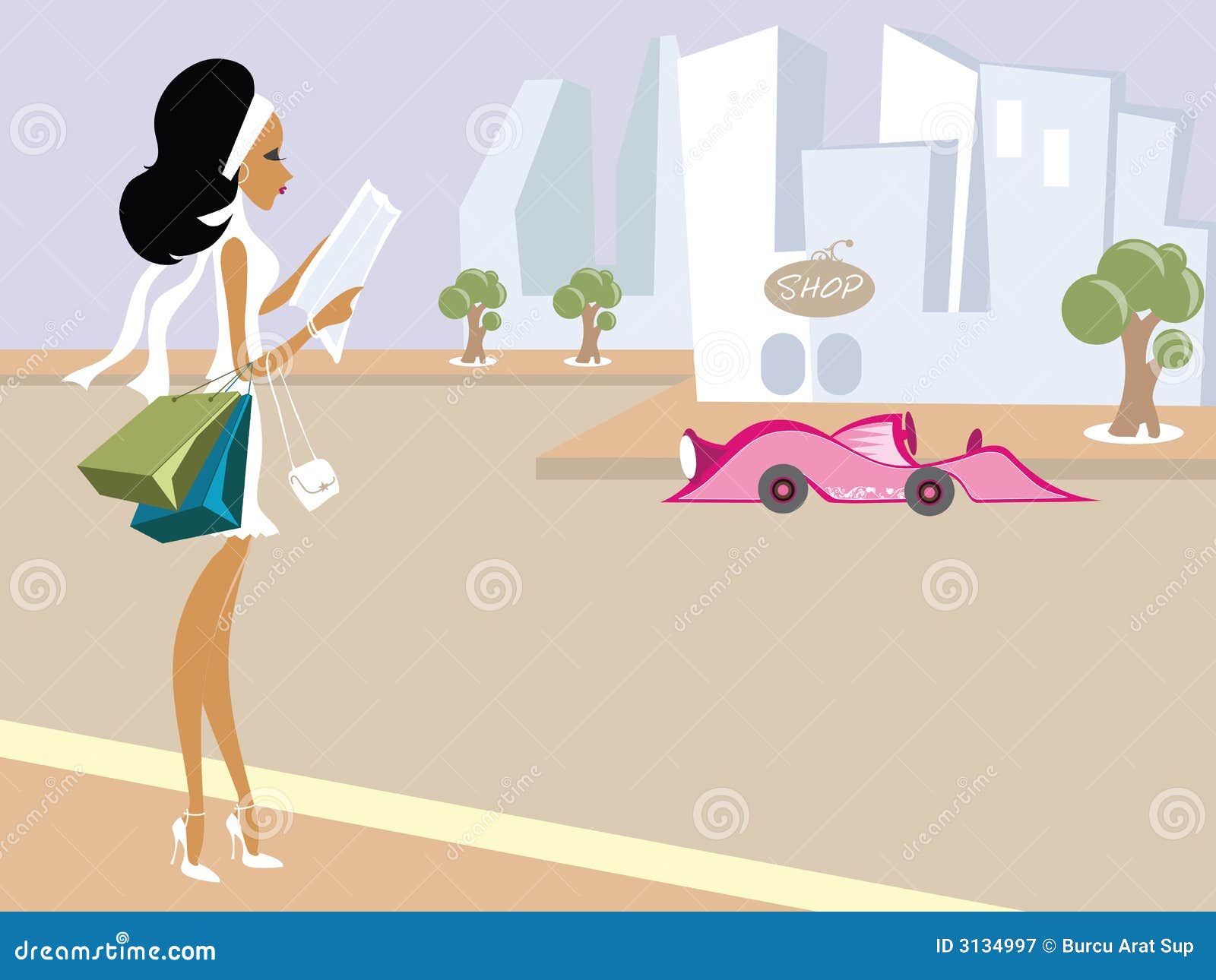 Miss BOO stock vector. Illustration of street, girl, road - 3134997