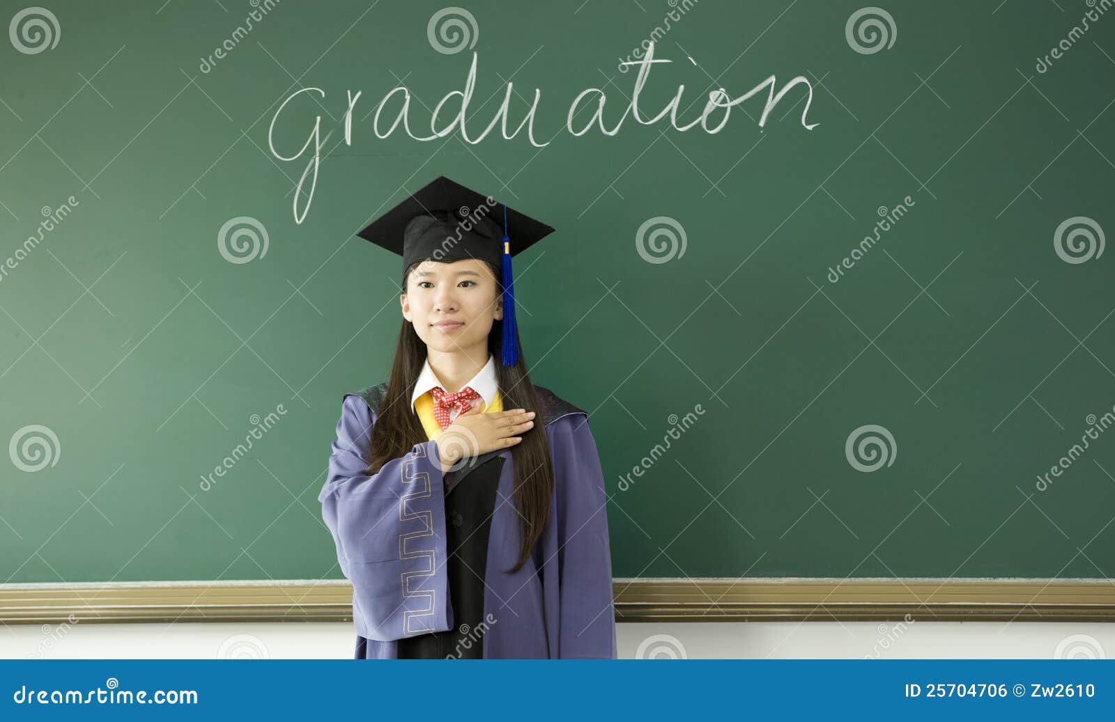 A Miss Graduate in Classroom Stock Photo - Image of development, female ...