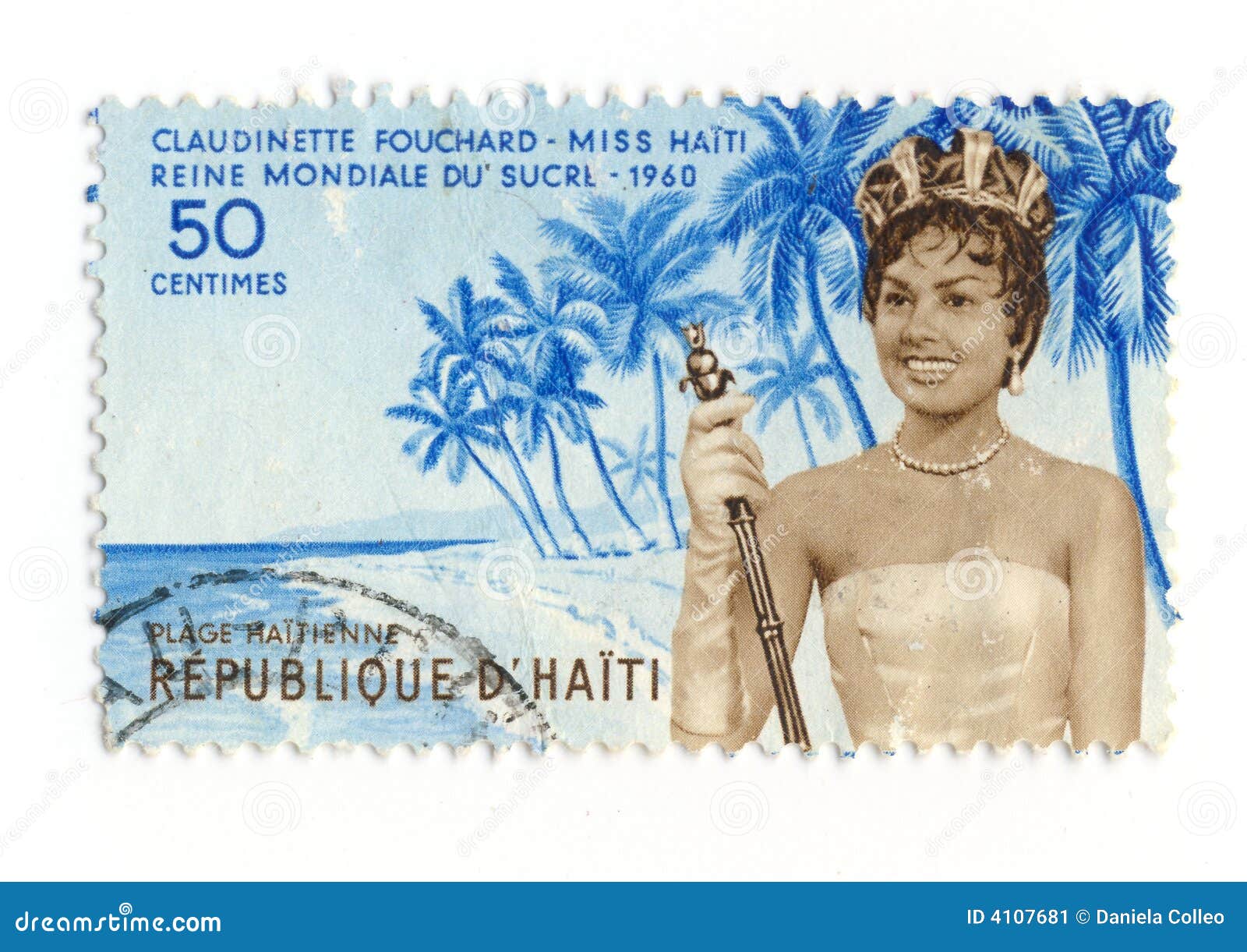 Miss Haiti 1960 stamp editorial photo. Image of lily, founder - 4107681