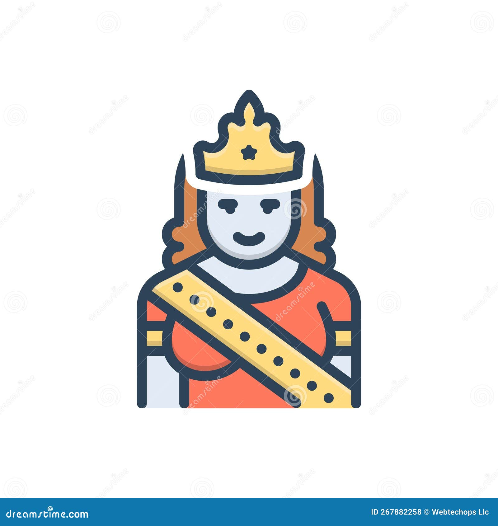 Color Illustration Icon for Miss, Queen and India Stock Vector ...