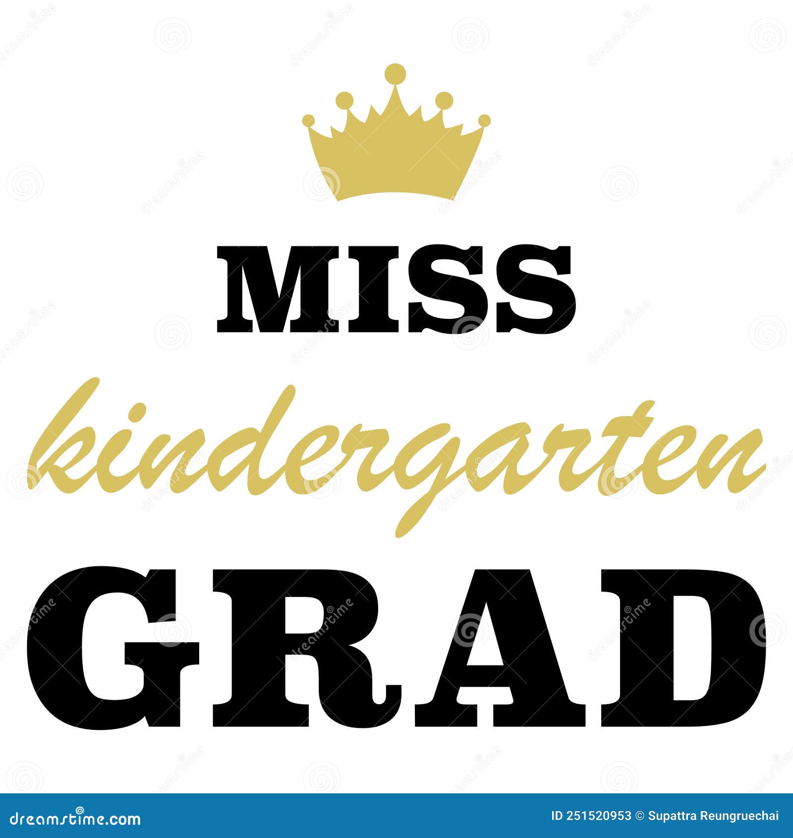 Kindergarten Grad. Hand Drawn Vector Illustration Of A Graduation Cap ...