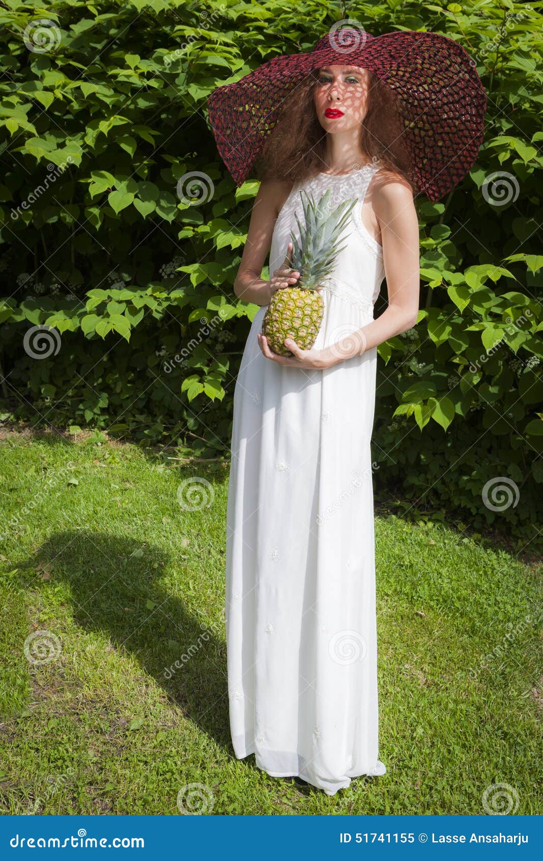 Miss Pineapple stock image. Image of model, fruit, beauty - 51741155