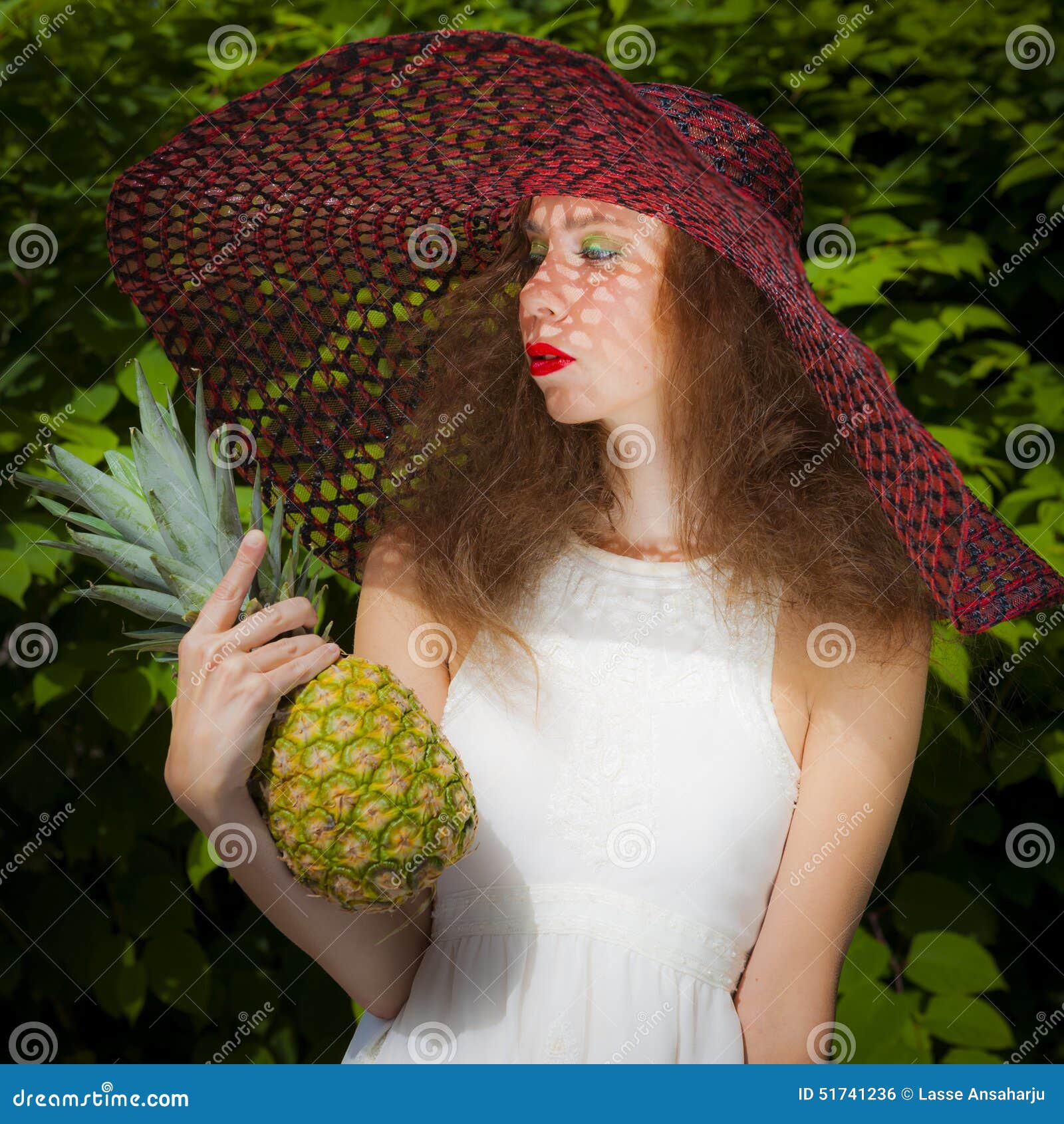 Miss Pineapple stock photo. Image of young, face, stylish - 51741236
