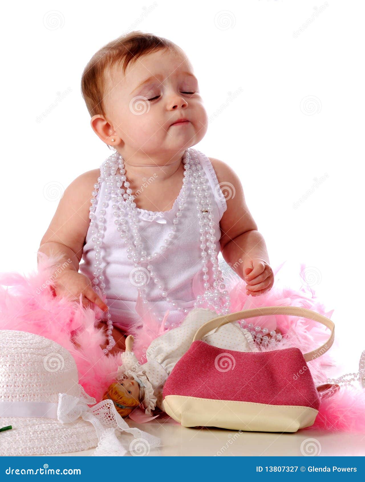 Miss Snooty stock image. Image of girl, fancy, pink, feathers - 13807327