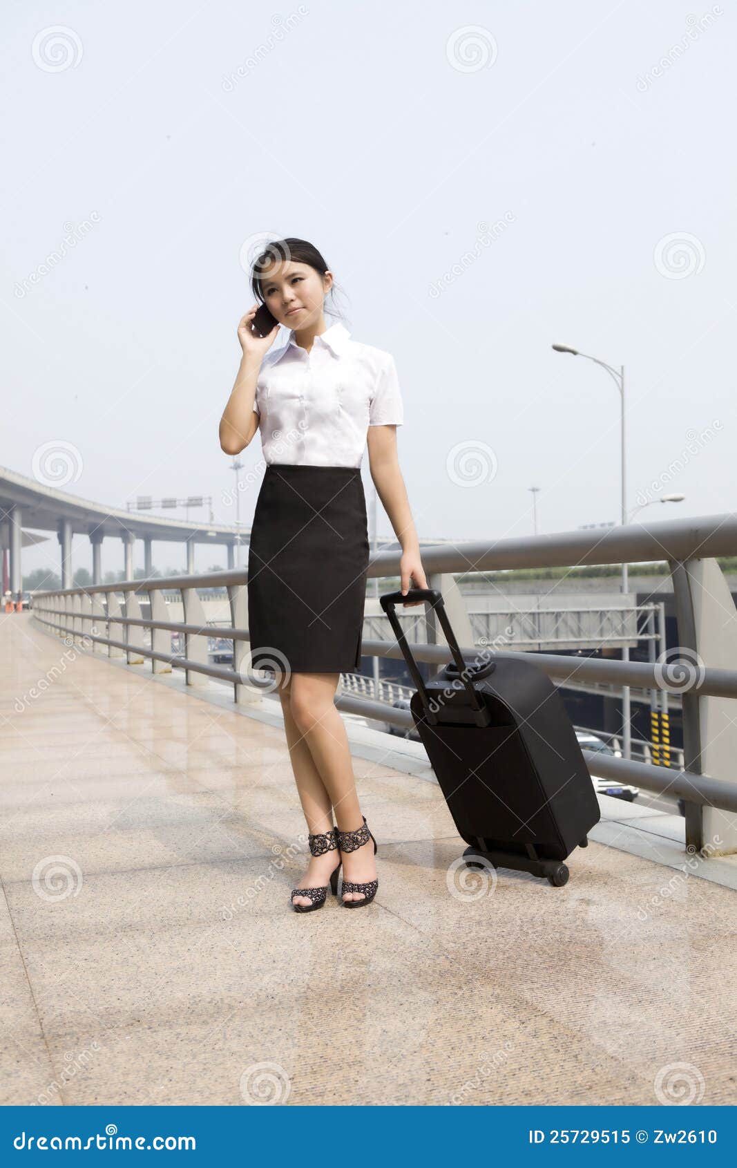 A miss staff is calling stock image. Image of mobile - 25729515