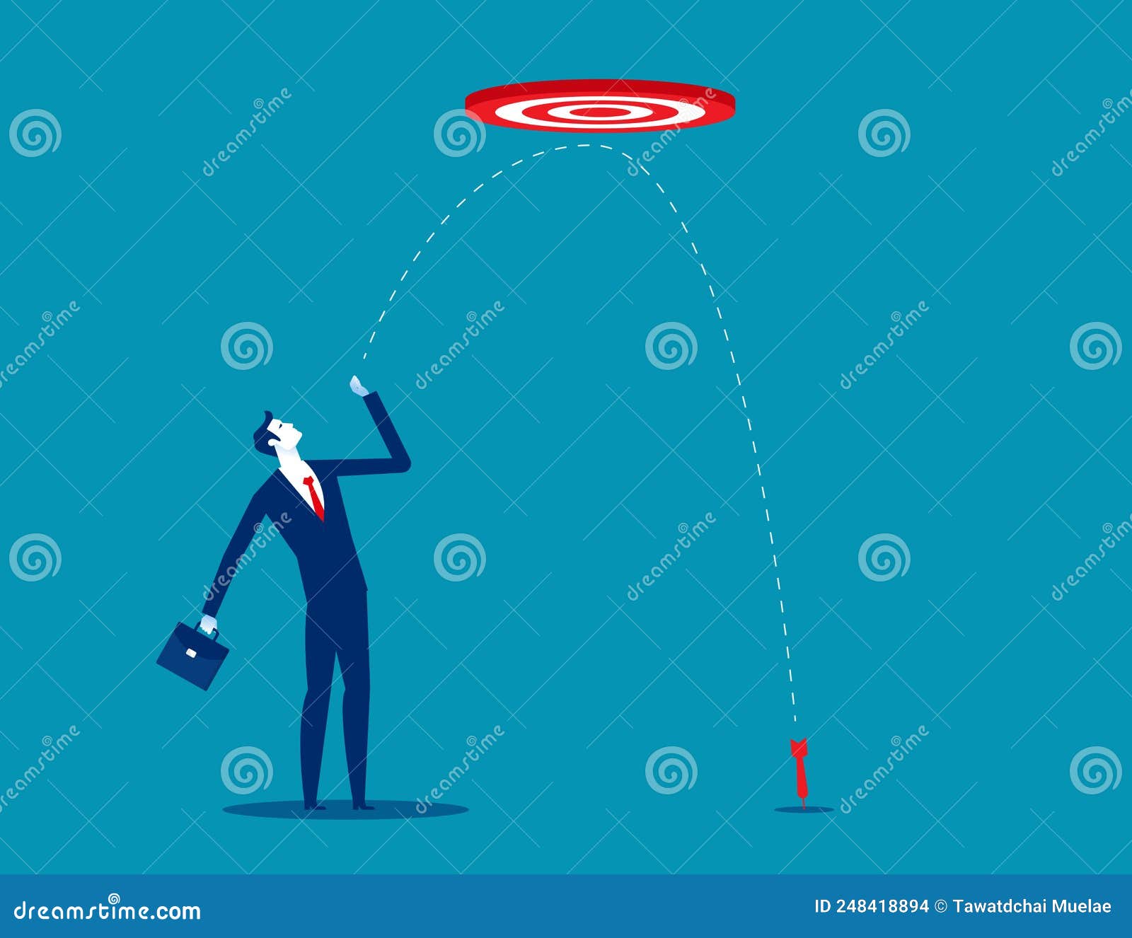 Miss Target. Business Cartoon Vector Illustration Concept Stock Vector ...
