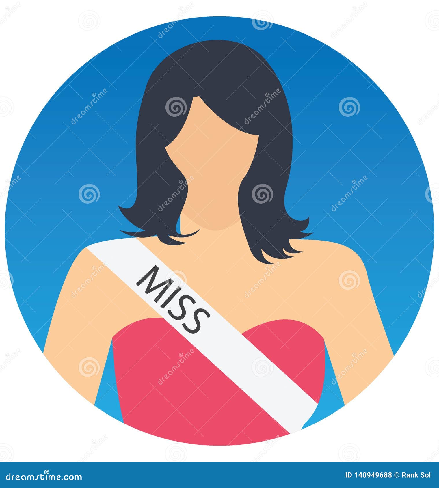 Miss Vector Illustration Icon Which Can Easily Modify or Edit Stock ...