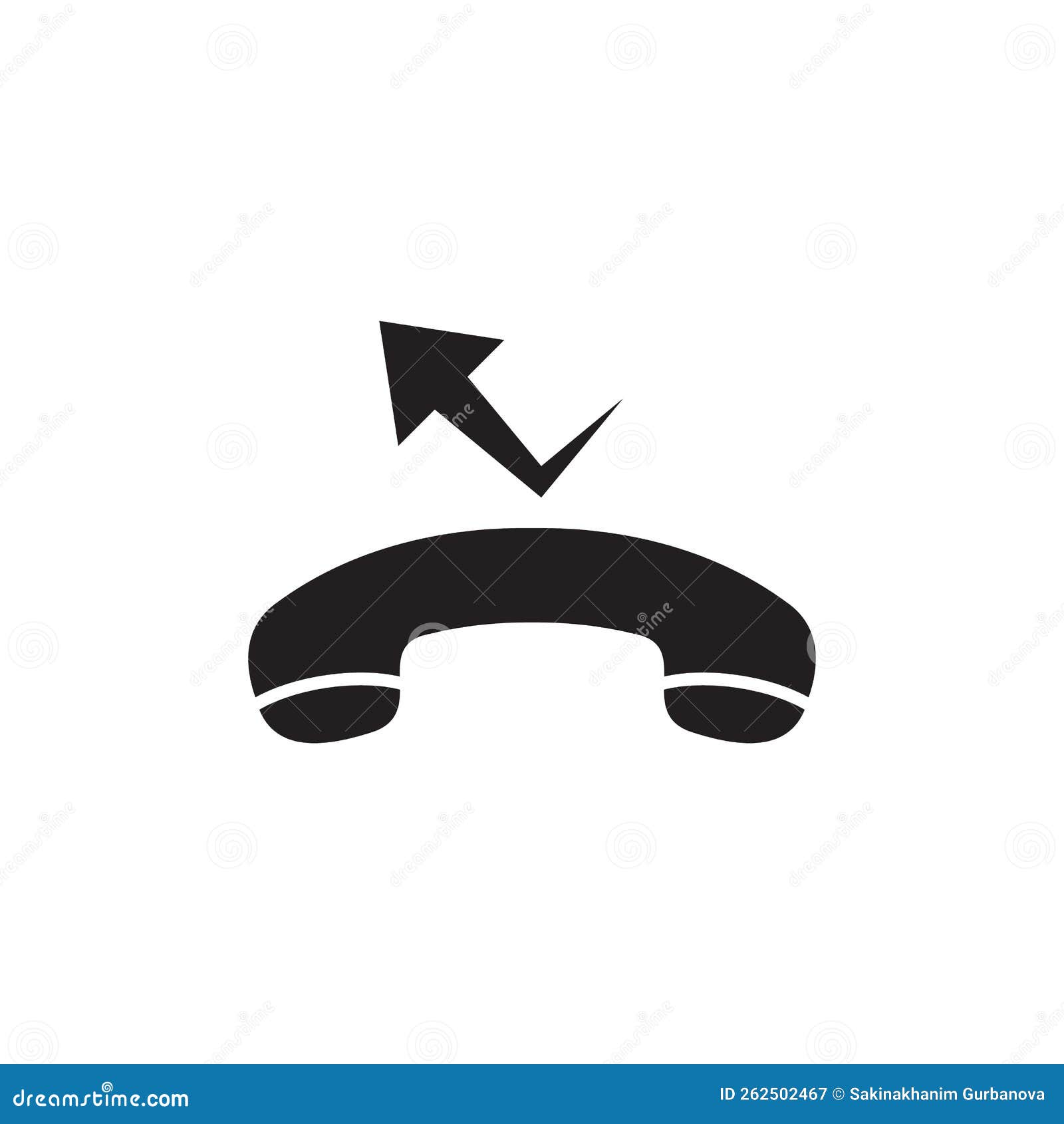 Missed Call Icon for Web and Mobile Stock Illustration - Illustration ...