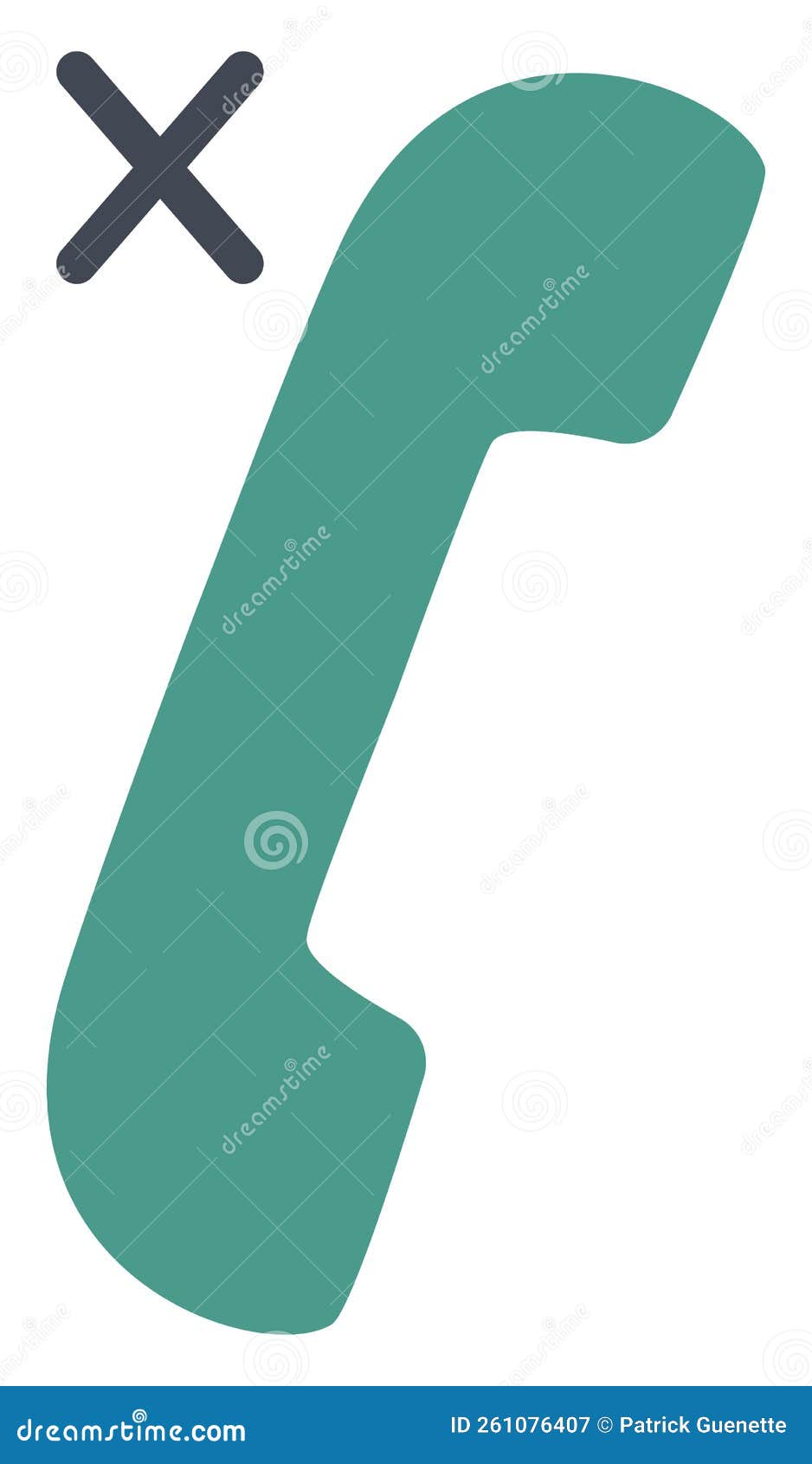 Missed call, icon stock vector. Illustration of telephony - 261076407