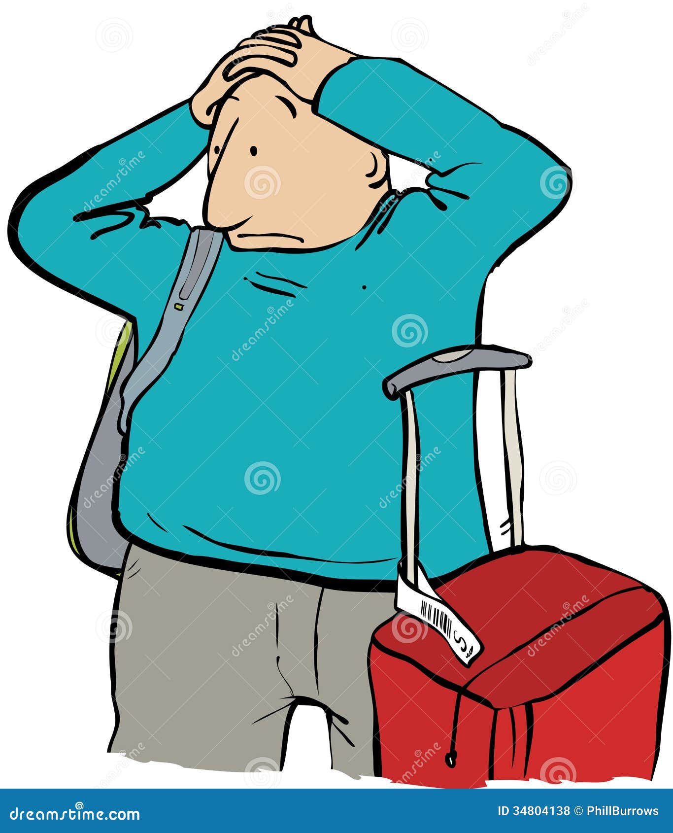 Missed connection stock vector. Illustration of baggage - 34804138