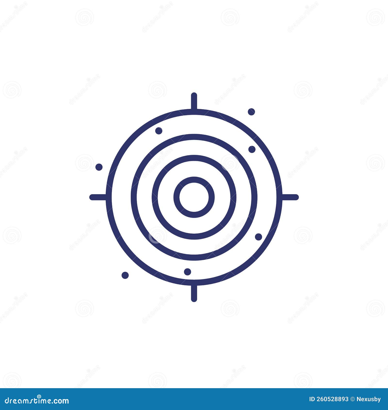 Missed Target Icon, Line Vector Stock Vector - Illustration of fail ...