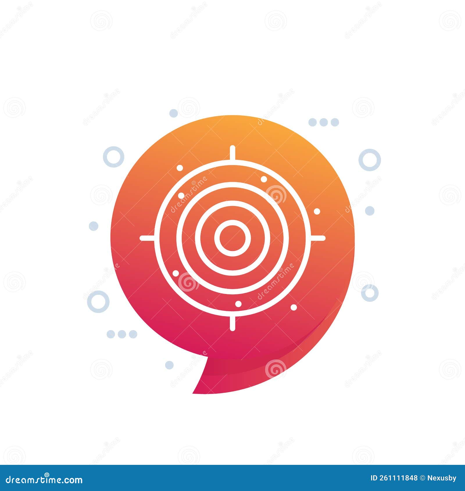 Missed Target Icon, Linear Design Stock Vector - Illustration of center ...