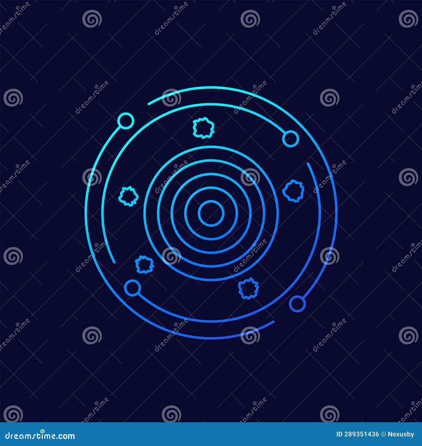 Missed Target Icon, Linear Design Stock Illustration - Illustration of ...