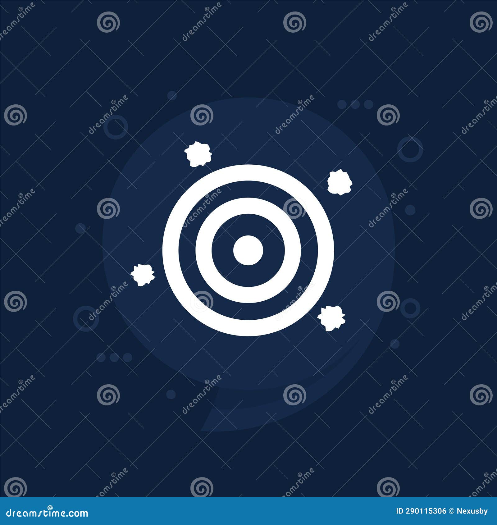 Missed target icon for web stock illustration. Illustration of point ...