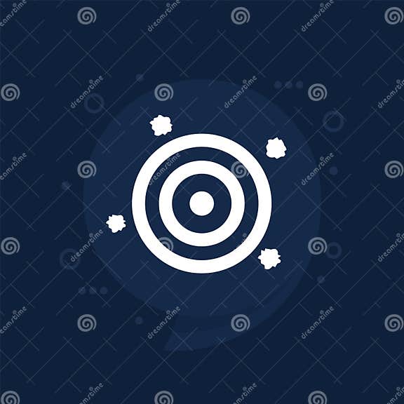 Missed target icon for web stock illustration. Illustration of point ...